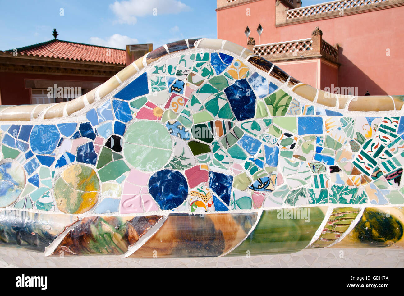 Mosaic Tiles Barcelona Spain Stock Photos & Mosaic Tiles Barcelona ...
