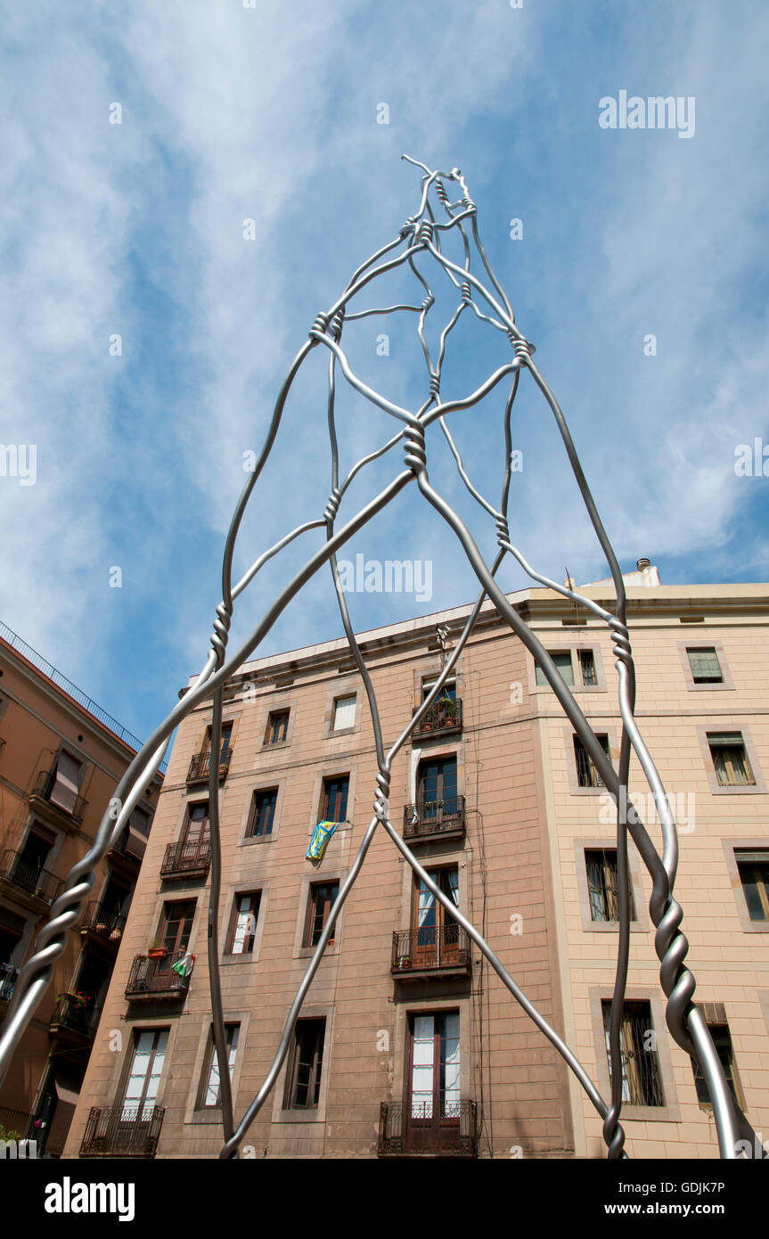 Wire Sculpture - Barcelona - Spain Stock Photo - Alamy