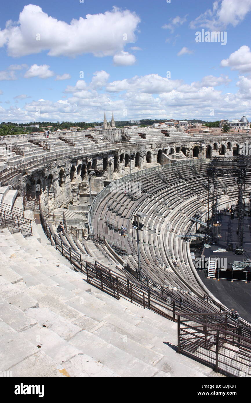 The Roman Amphitheatre in Nimes, France Stock Photo - Alamy