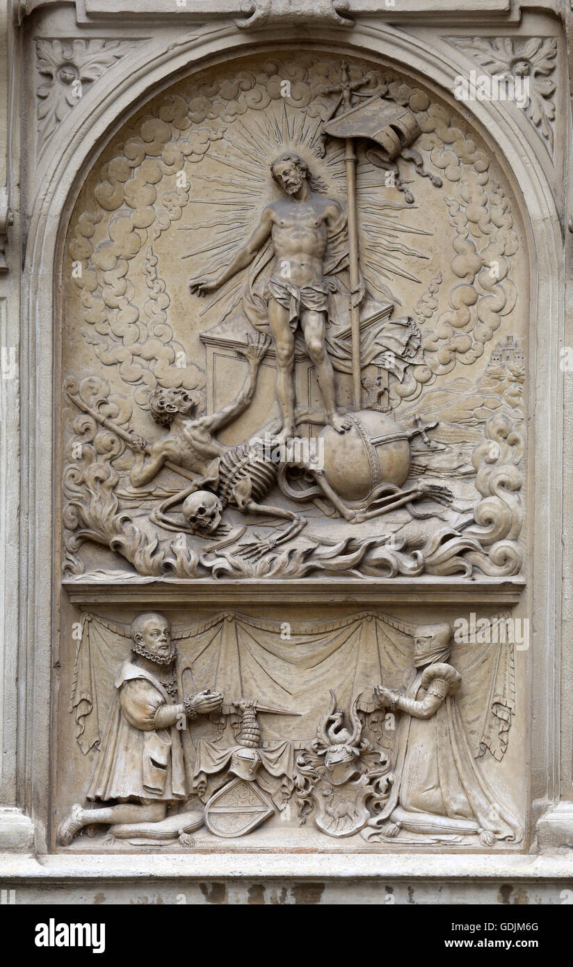 Resurrection of Christ, Architectural details from the external walls ...