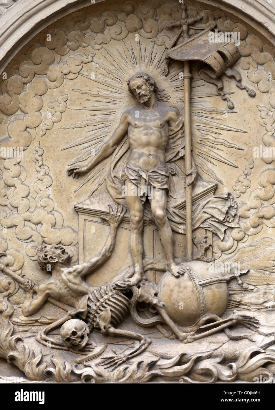 Resurrection of Christ, Architectural details from the external walls ...