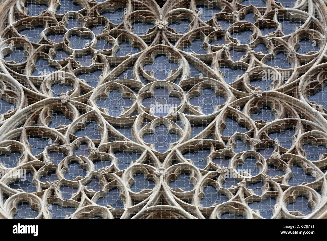 Rose window on St. Stephen’s Cathedral in Vienna, Austria on October 10 ...