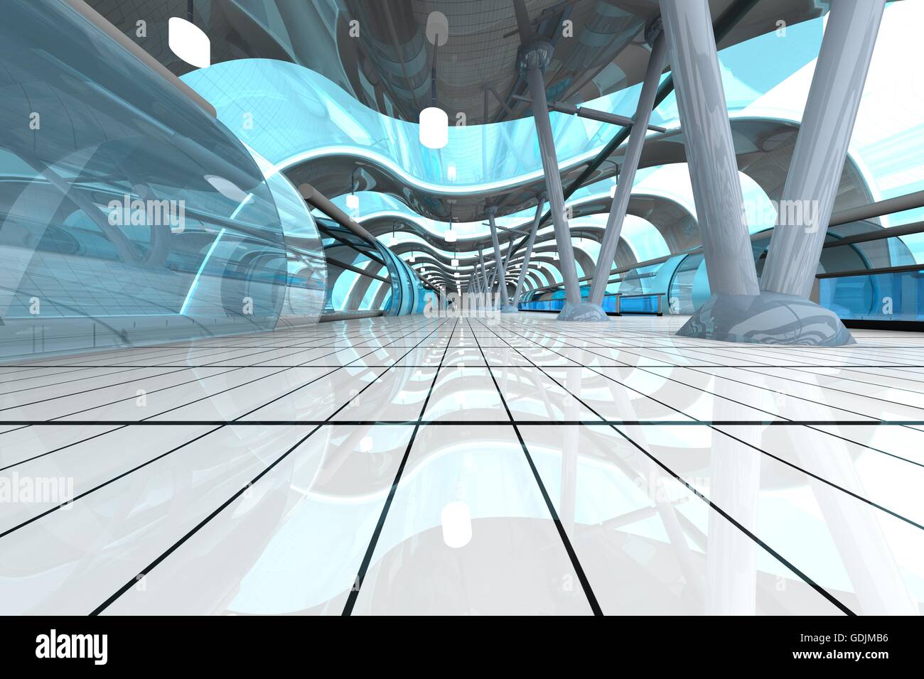 Futuristic subway train station 3d hi-res stock photography and images ...