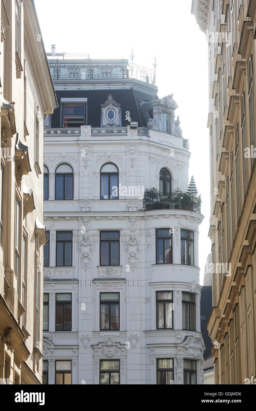 Viennese Classical style building in Vienna, Austria on October 10 ...