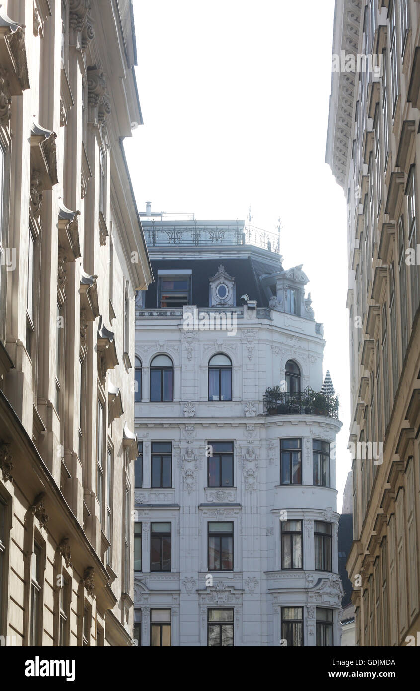 Viennese Classical style building in Vienna, Austria on October 10 ...
