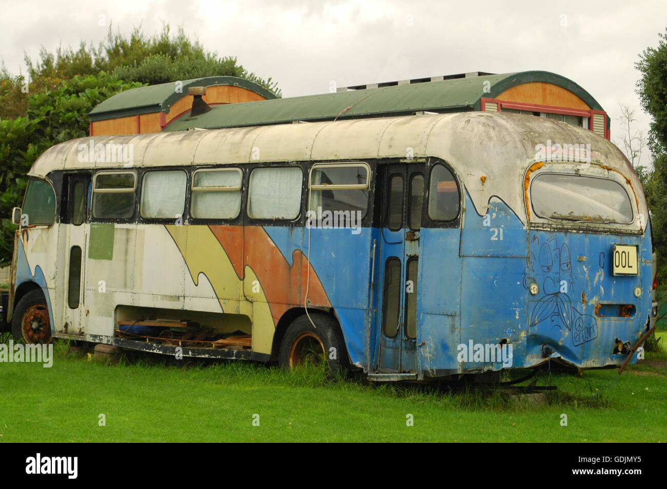 Wreck of old bus Stock Photo - Alamy
