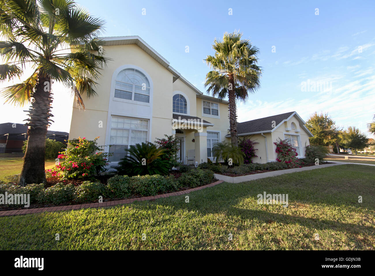 A Front Exterior of a Large Florida Home Stock Photo - Alamy