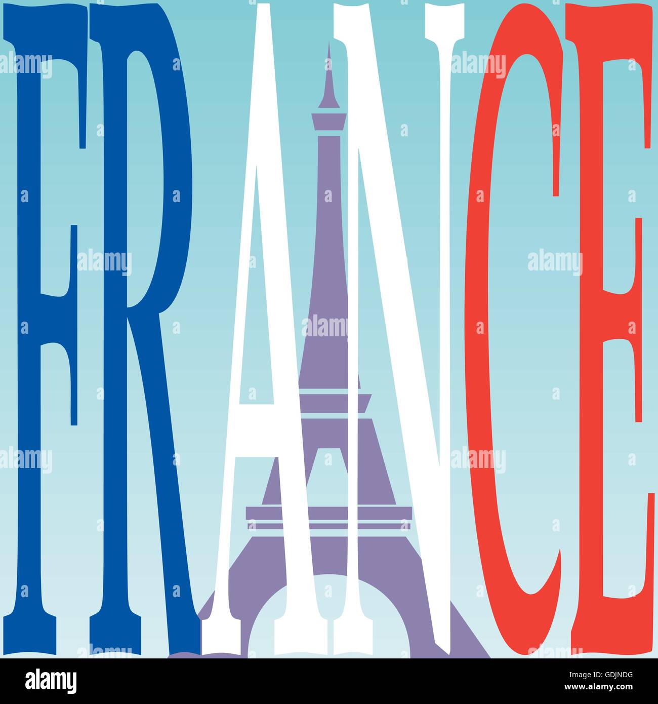 Eiffel tower and French flag Stock Vector Image & Art - Alamy