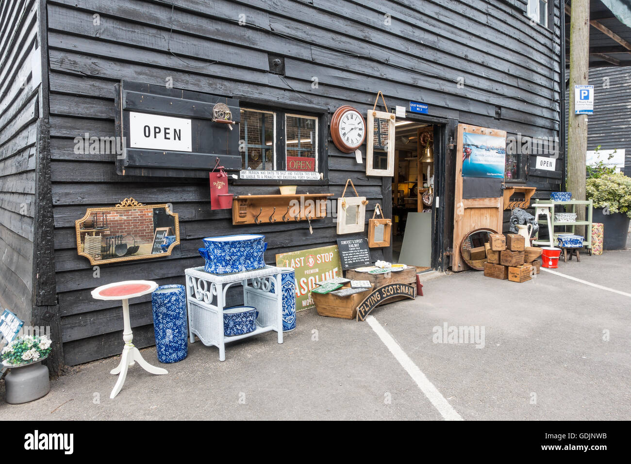 Antique Shop Standard Quay Faversham Kent UK Stock Photo - Alamy