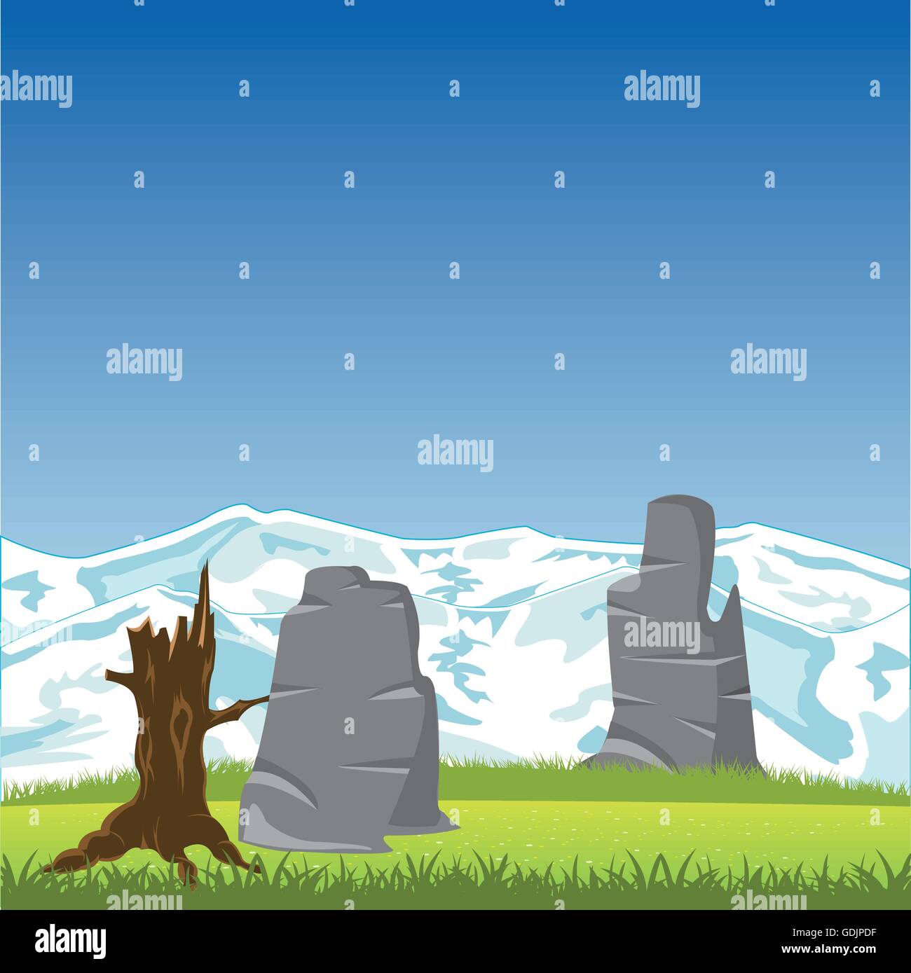 Green mountain tops Stock Vector Images - Alamy