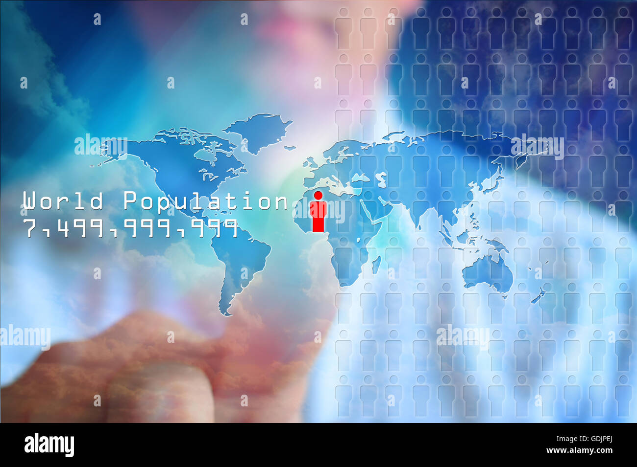 World population, global map population Stock Photo - Alamy