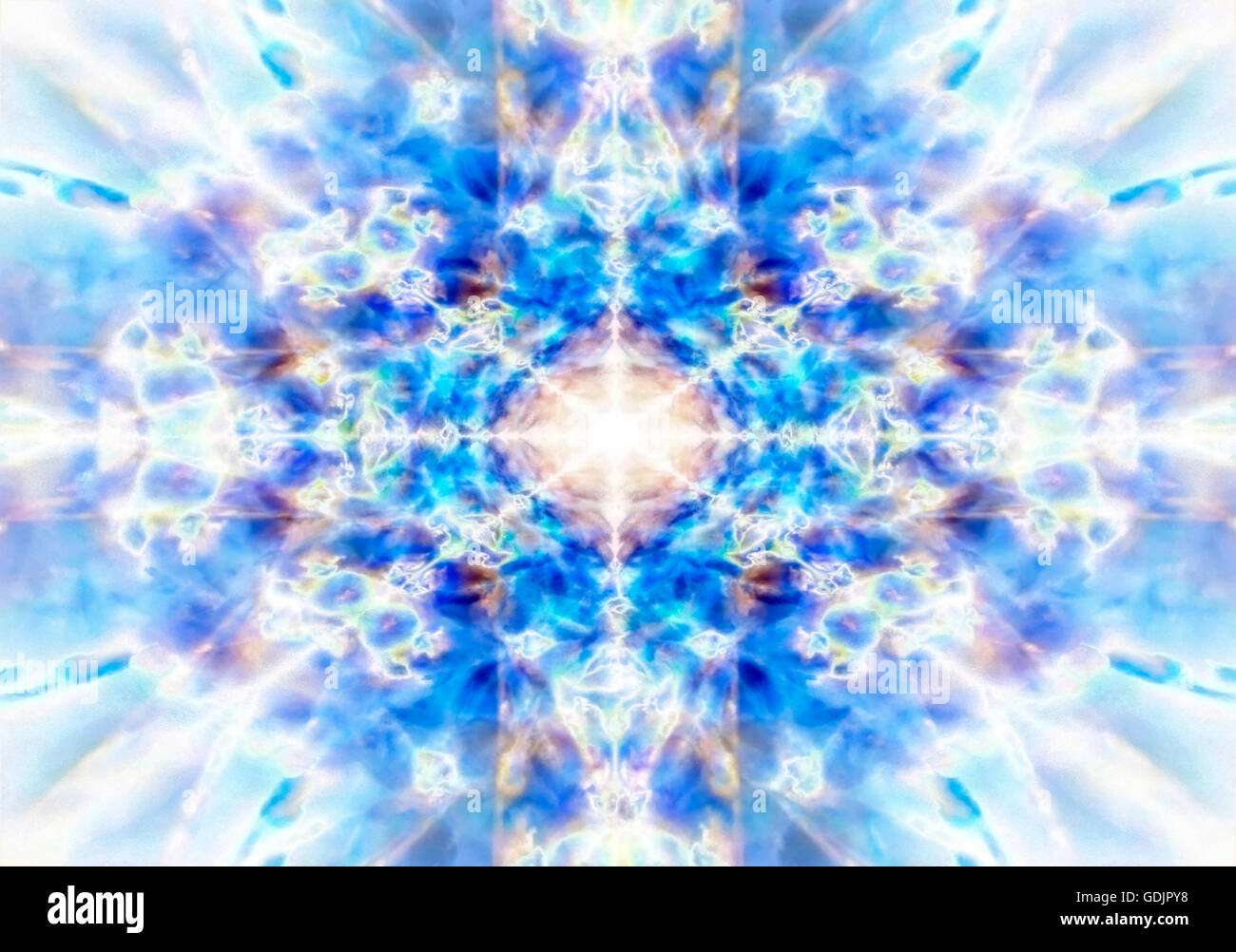 Light blue kaleidoscope pattern Stock Photo - Alamy