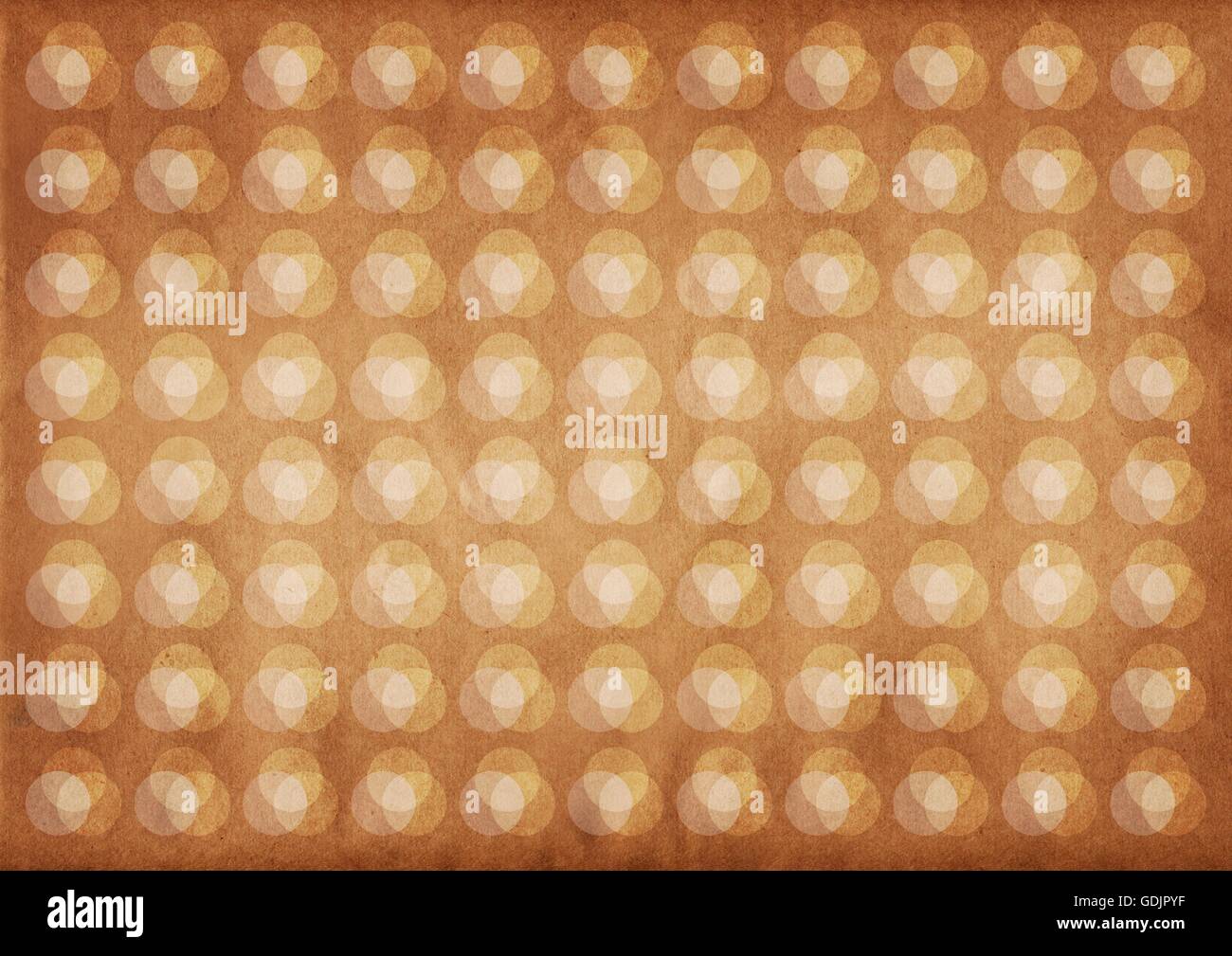 Light circles retro spotlight pattern with brown grunge background ...