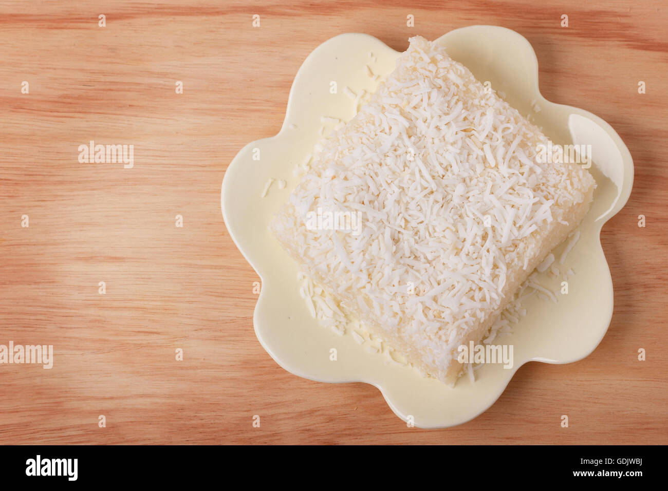 Brazilian traditional dessert: sweet couscous (tapioca) pudding (cuscuz ...
