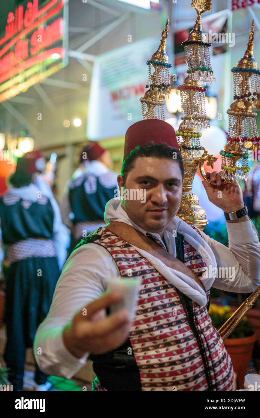 Serving Tea at a Syrian Café-Restaurant, Dubai Stock Photo - Alamy