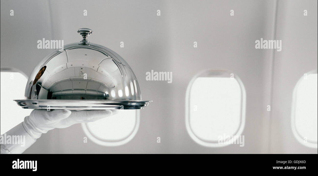 Aircraft Interior, Food Service Stock Photo - Alamy