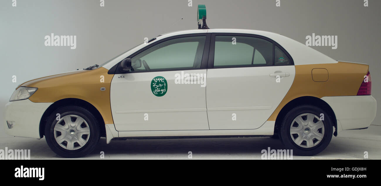 Abu Dhabi Taxi Stock Photo - Alamy