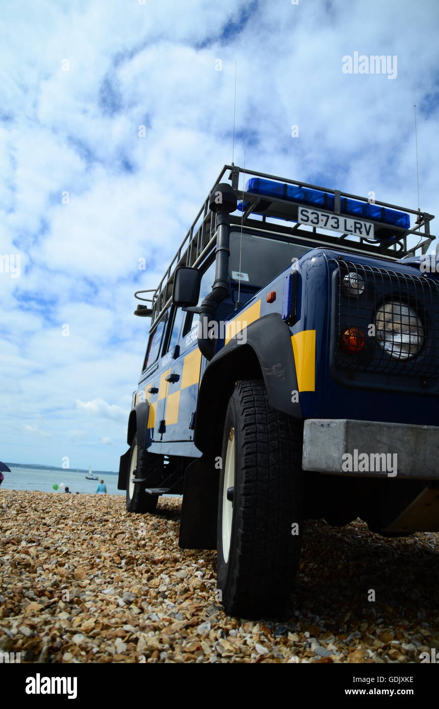 RNLI Pick up vehicle Stock Photo - Alamy