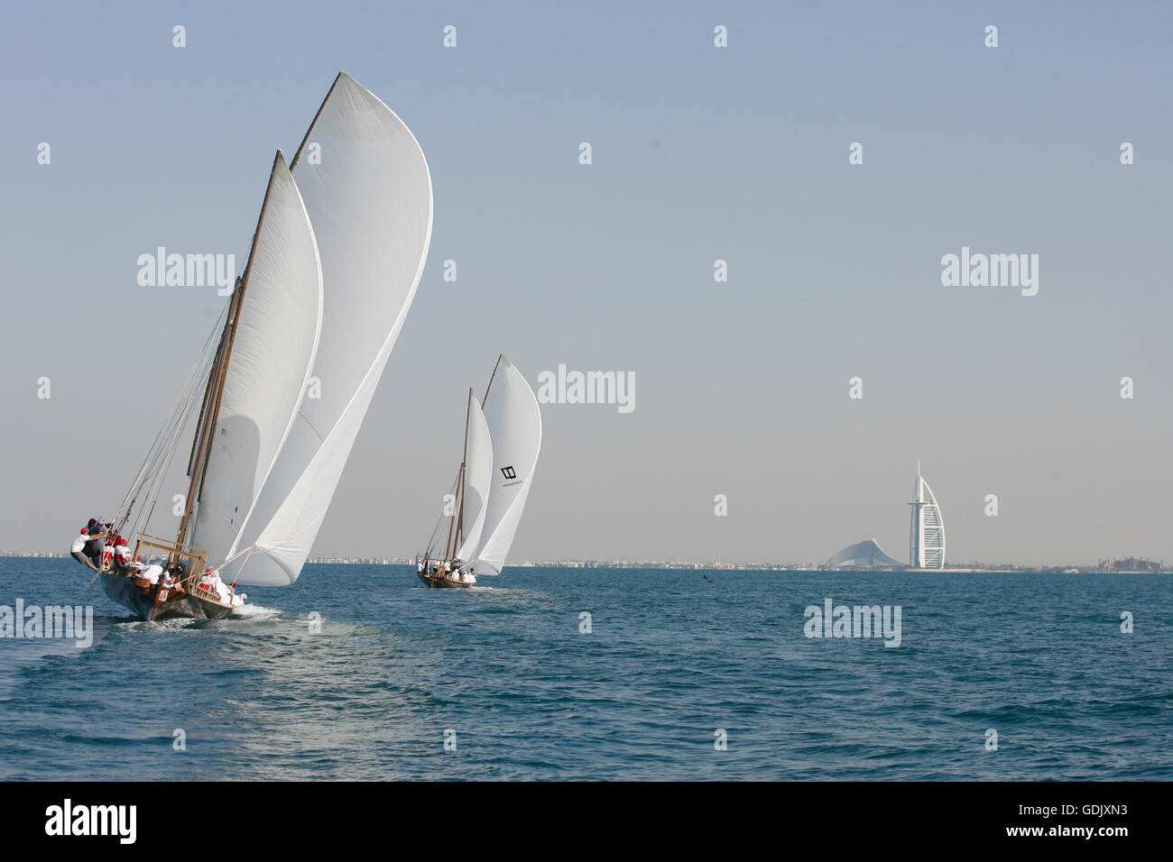 Traditional dhow race in dubai, United Arab Emirates Stock Photo - Alamy