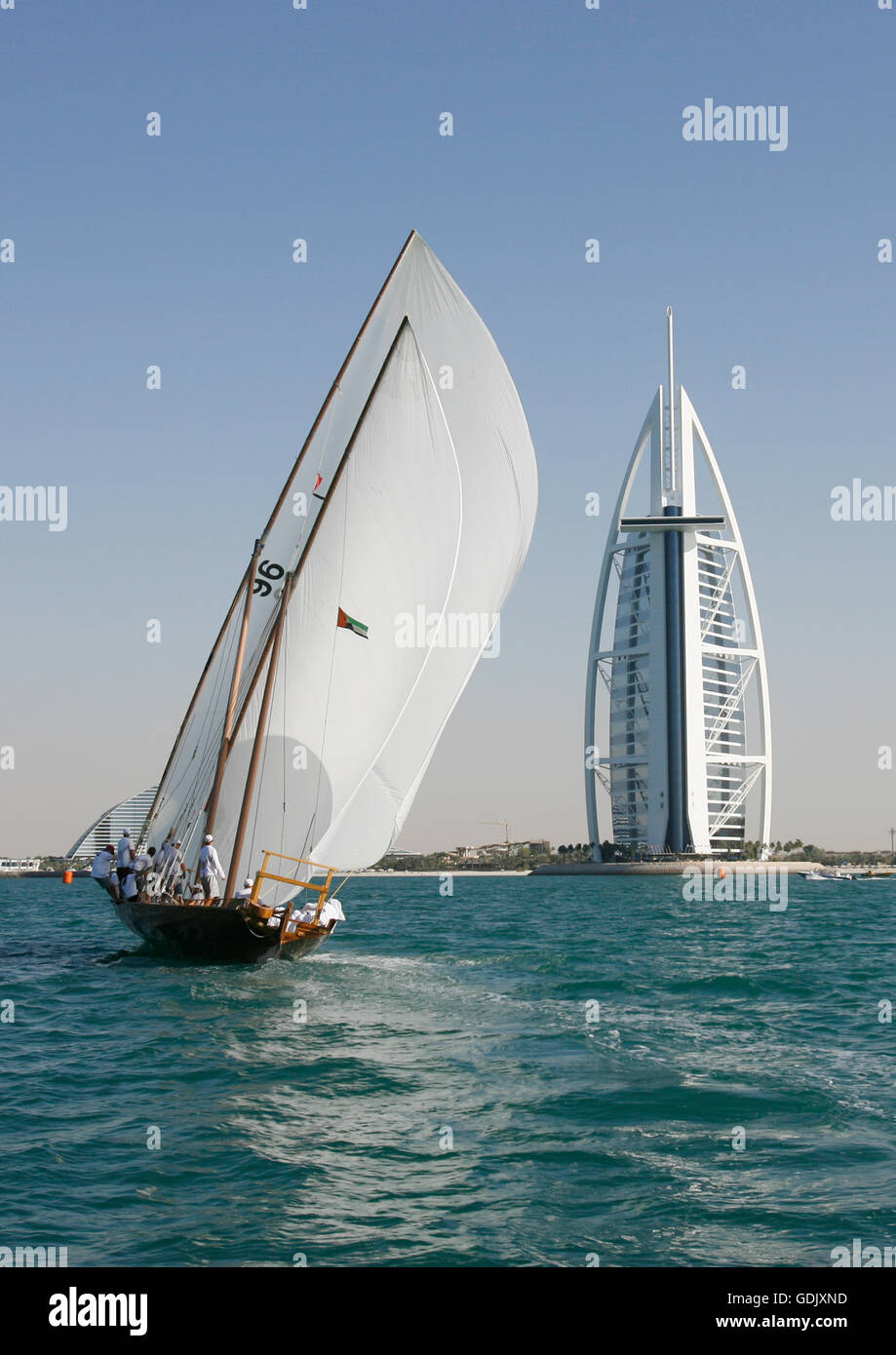 Traditional dhow race in Dubai, United Arab Emirates Stock Photo - Alamy