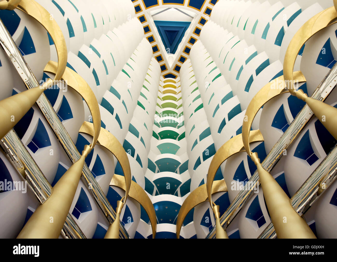 Atrium of Burj al arab hotel, dubai, united arab emirates Stock Photo ...
