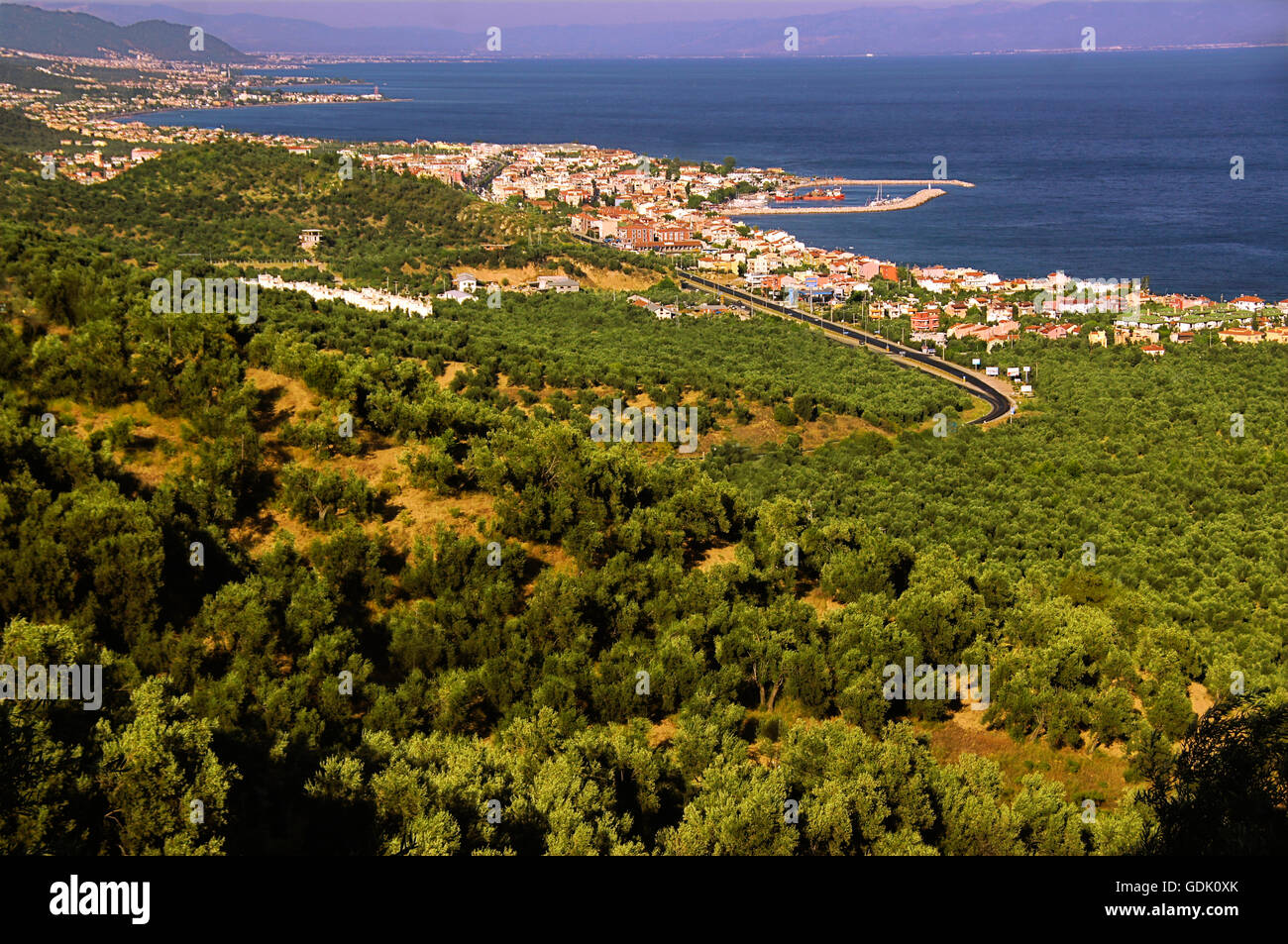 Aegean sea coast line near Kucukkuyu, Turkey Stock Photo - Alamy
