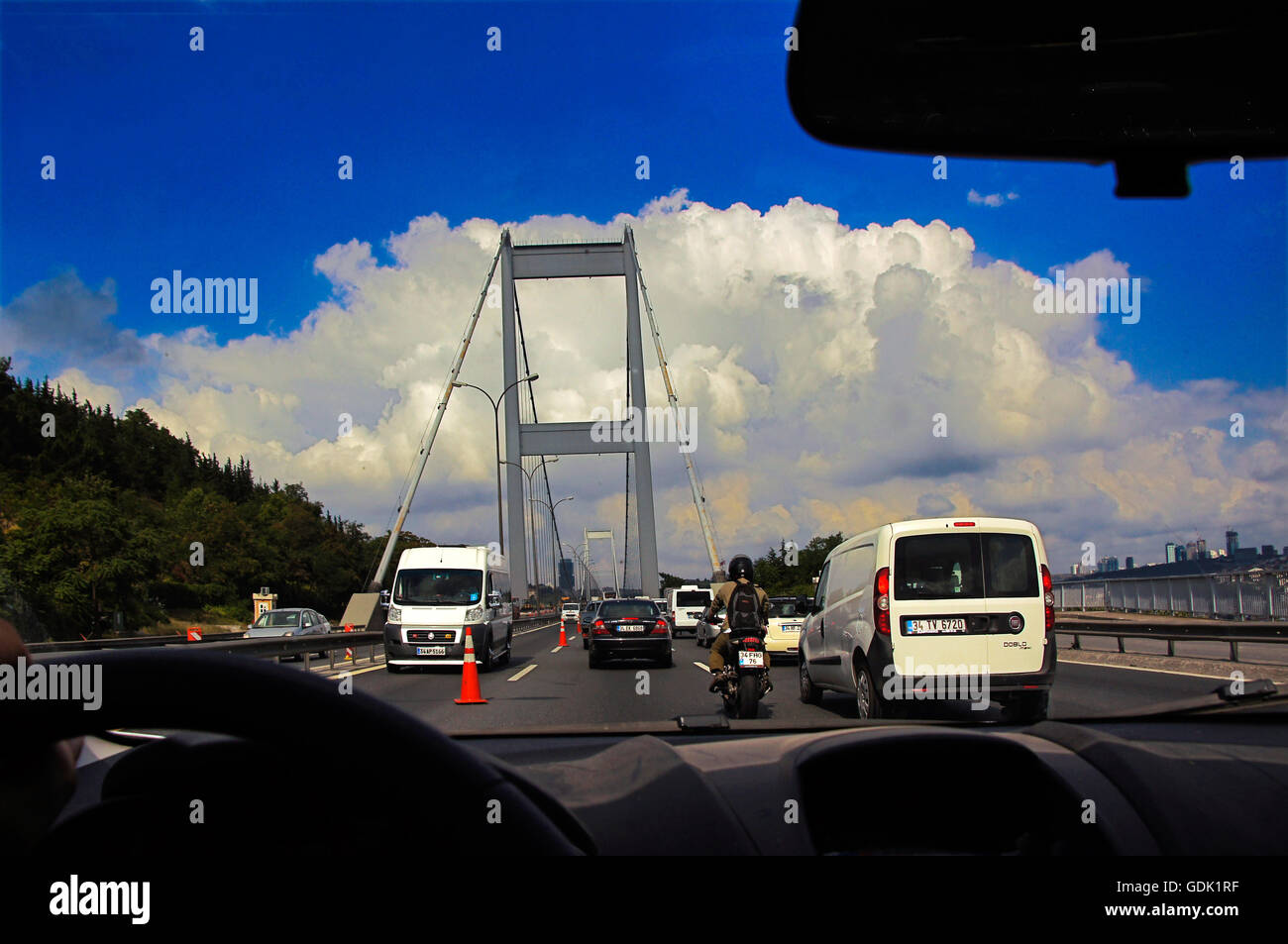 Driving on the E80 highway around Istanbul, Turkey Stock Photo - Alamy