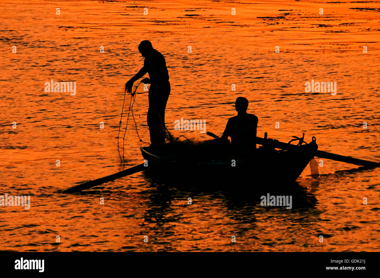 Fishing on the Nile river at Aswan, Egypt Stock Photo - Alamy