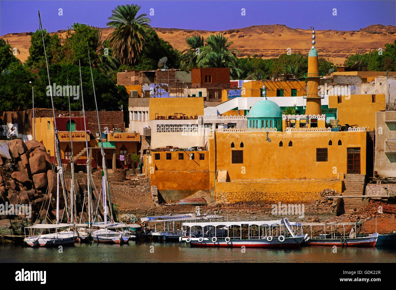 Nubian village on Elephantine Island, Aswan, Egypt Stock Photo - Alamy Nubian village on Elephantine Island, Aswan, Egypt Stock Photo - Alamy