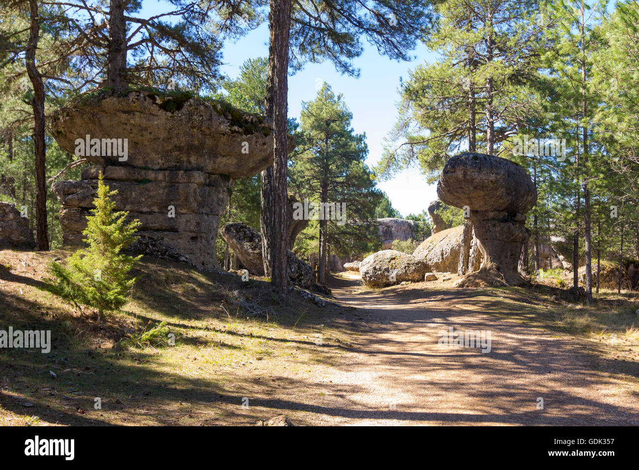 Rocks with capricious forms in the enchanted city of Cuenca, Spain ...