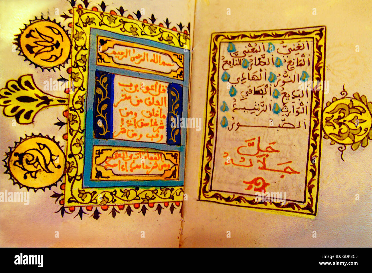 XVIIIc. book with the 99 names of God, religion, Islam Stock Photo - Alamy