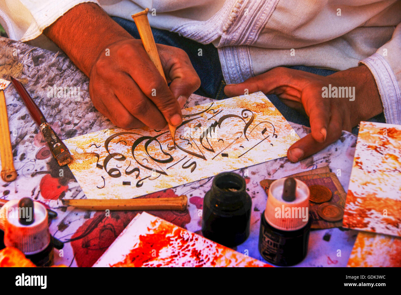 Calligraphy, Marrakech, Morocco Stock Photo - Alamy