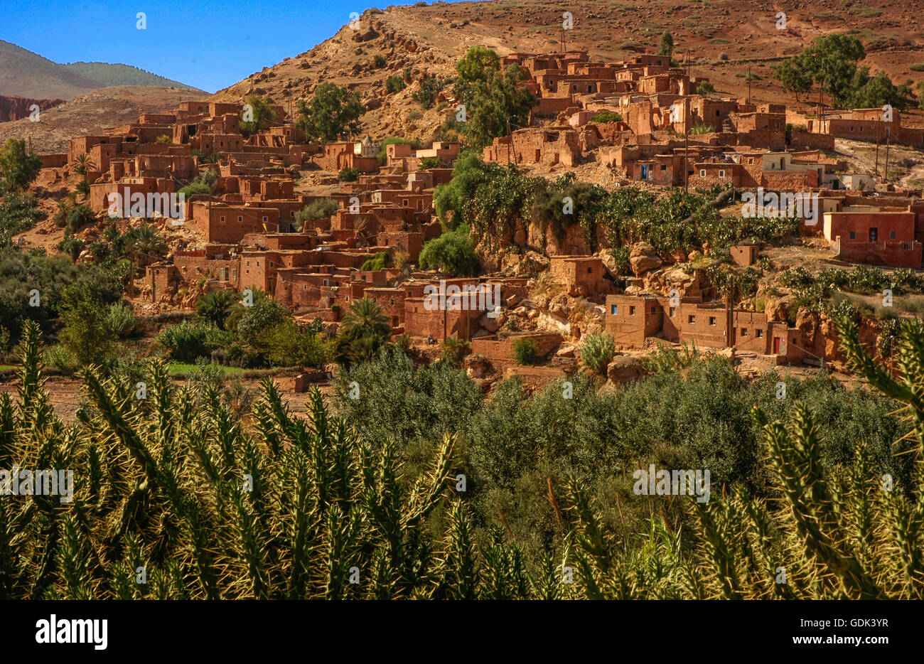 Berber village of Azrou in the Asni valley, Marrakech, Morocco Stock ...