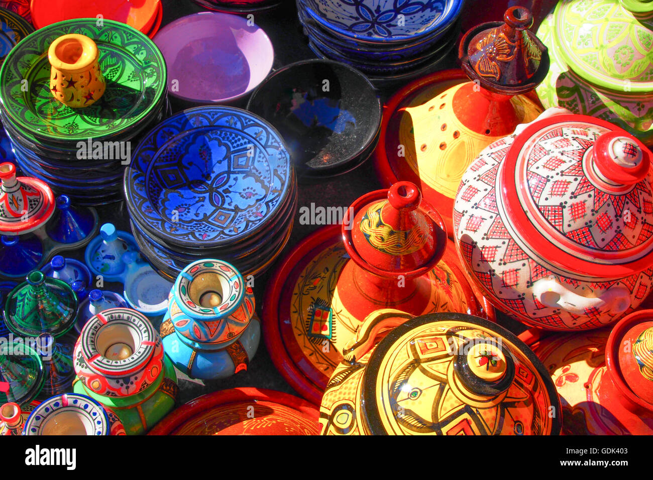 Handmade ceramics, handicraft, Morocco Stock Photo - Alamy