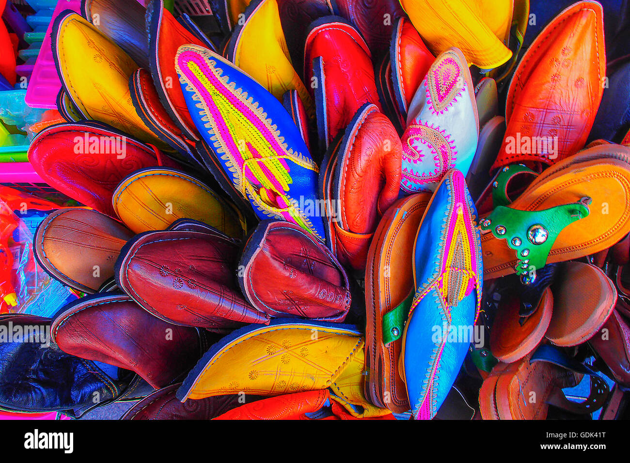 "Babouche", (typical islamic countries leather shoes), Morocco Stock ...