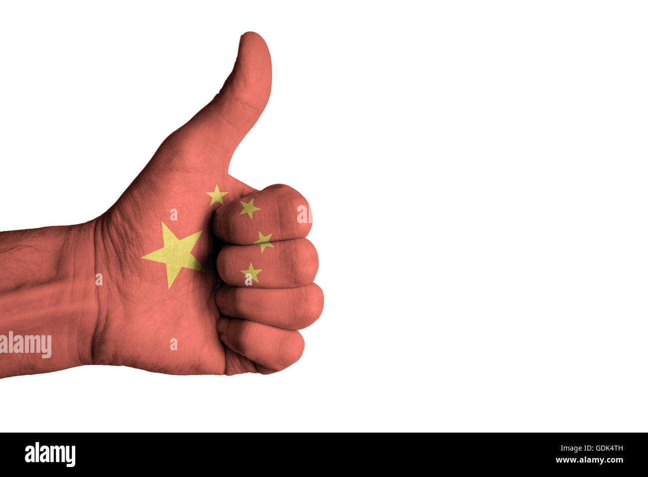 China flag on human hi-res stock photography and images - Alamy