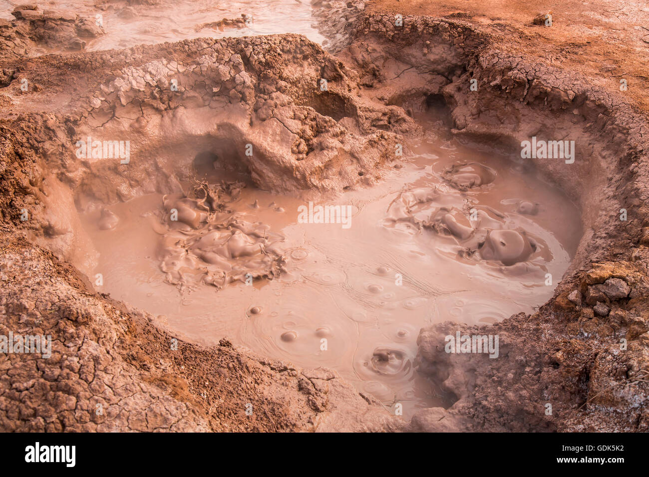 Boiling mud pool at Hervideros de San Jacinto, Nicaragua Stock Photo ...