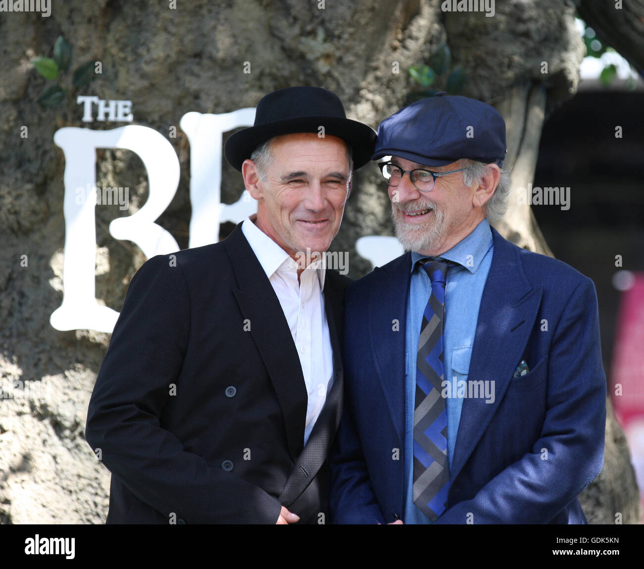 Mark Rylance ( L ) and Director Steven Spielberg attend the UK Premiere ...