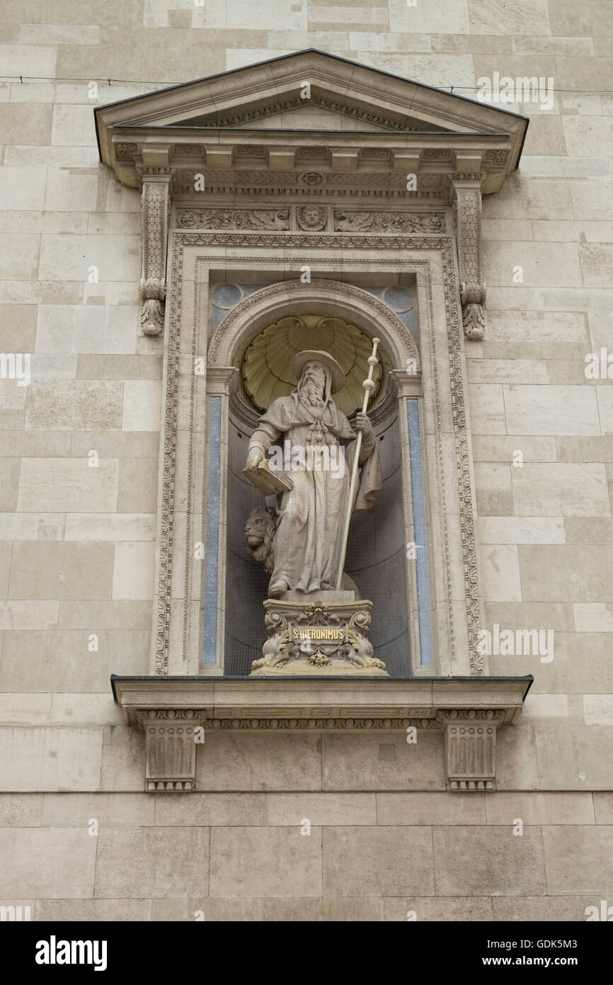 Exterior detail of St Hieronimus, from St Stephen's Basilica, a Roman ...