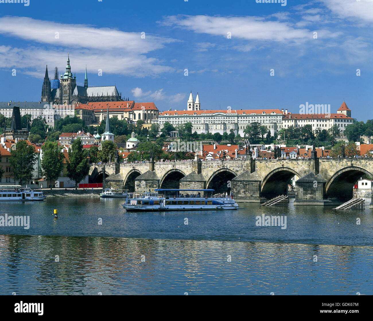 geography / travel, Czech Republic, Prague, city view, Charles Bridge ...