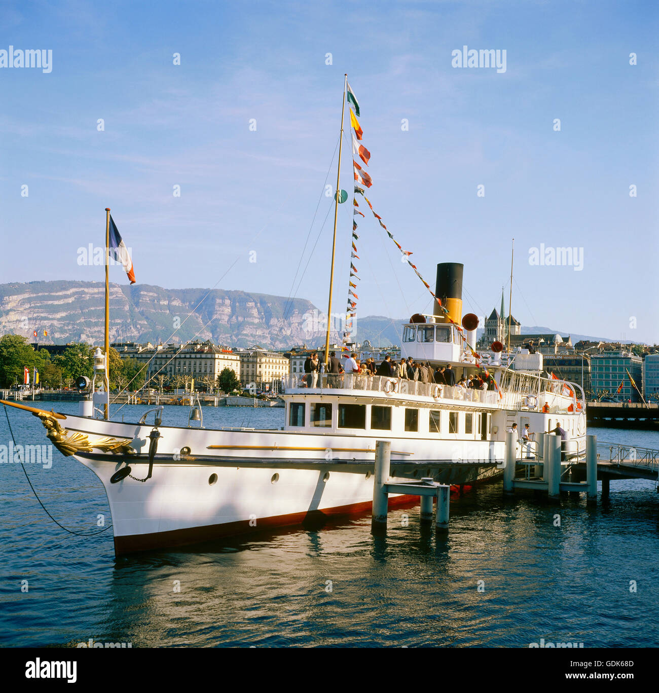 geography / travel, Switzerland, Geneve, steaming ship on Lake Geneva ...