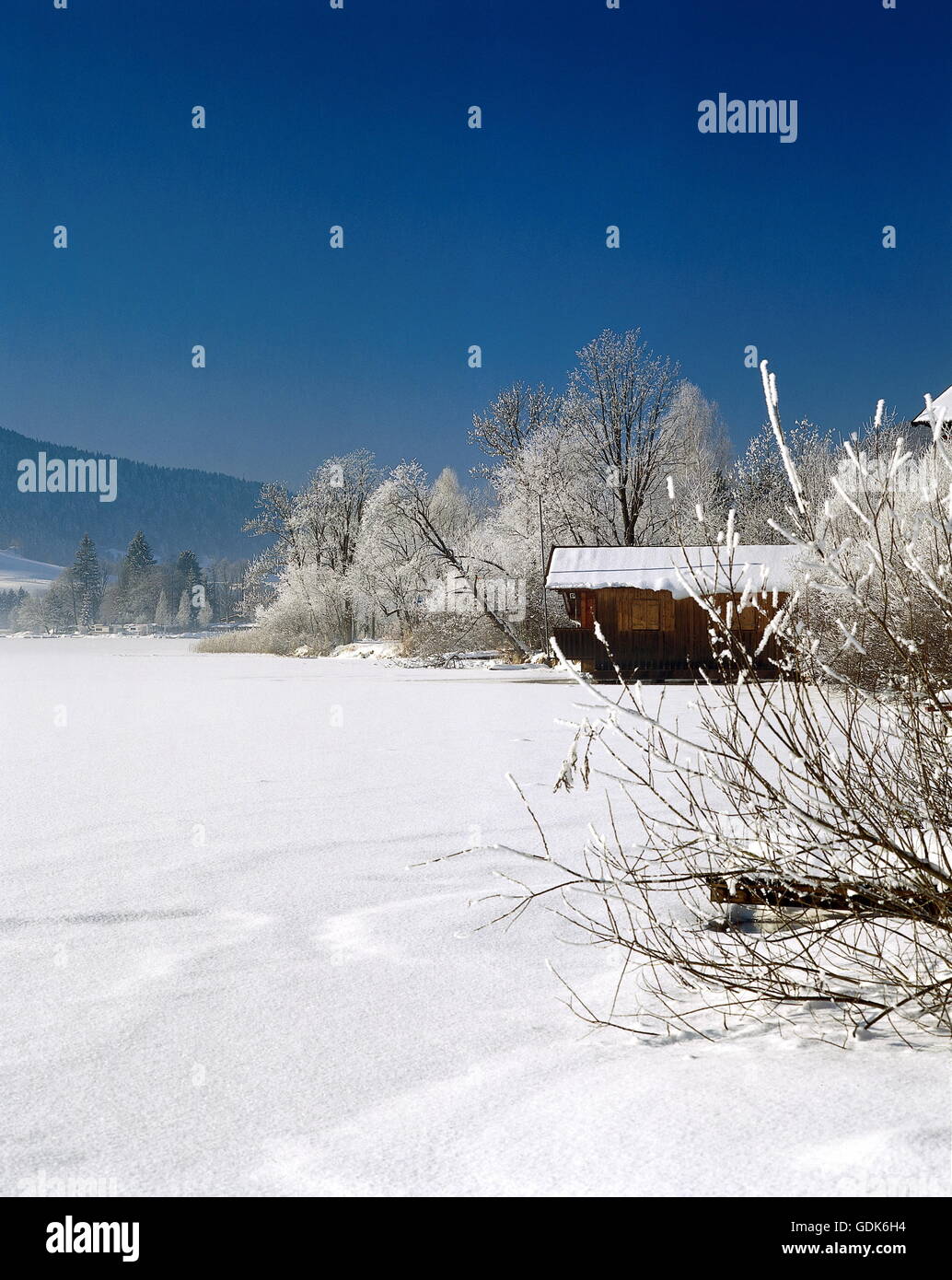 geography / travel, Austria, Tyrol, landscapes, Walchsee, winter Stock ...
