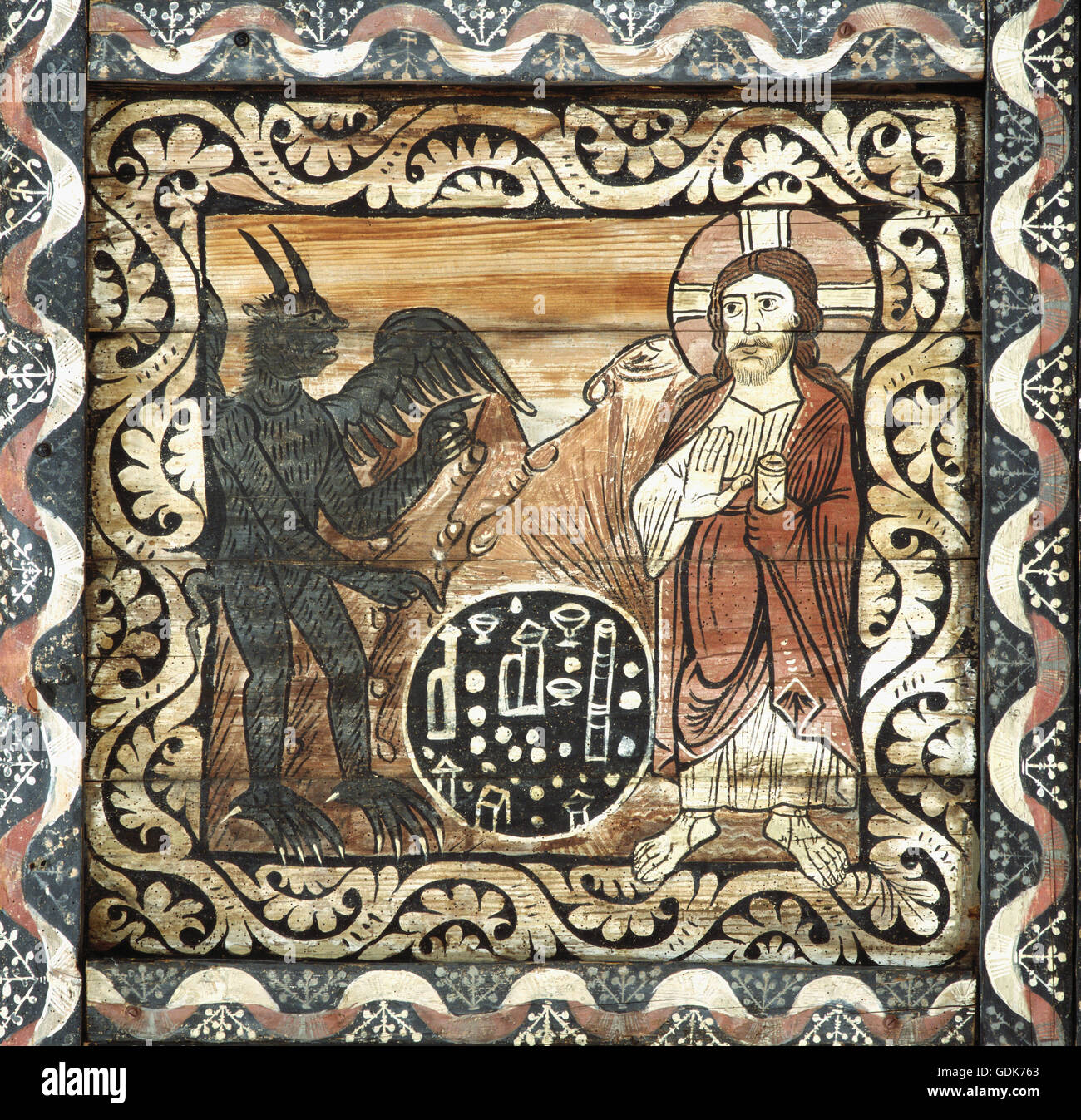 Temptation of christ zillis hi-res stock photography and images - Alamy