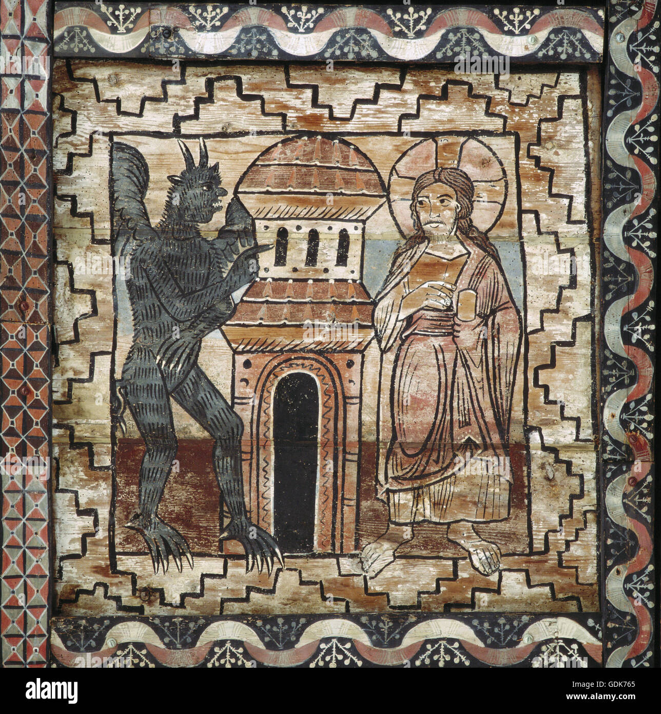 Temptation of christ zillis hi-res stock photography and images - Alamy