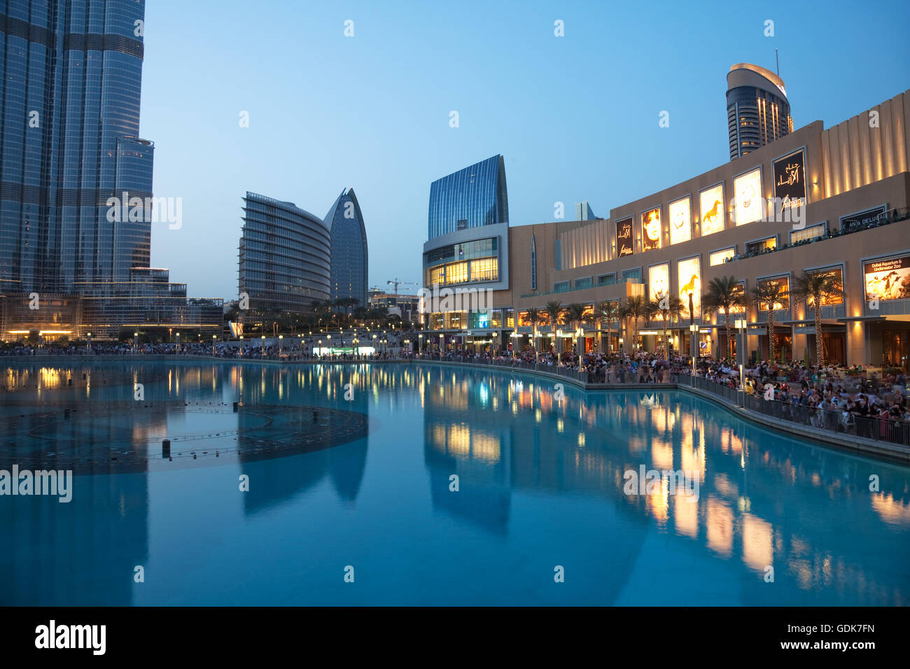 Dubai Mall at night at Dubai, United Arab Emirates Stock Photo - Alamy