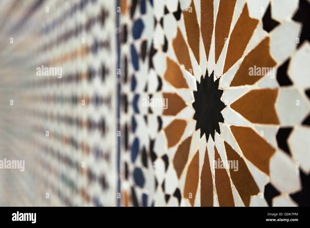 Traditional Zellij tile work in Marrakech, Morocco Stock Photo - Alamy