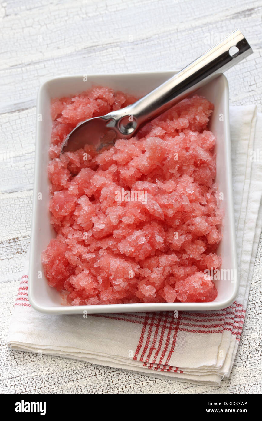 homemade watermelon ice sorbet granita Stock Photo - Alamy