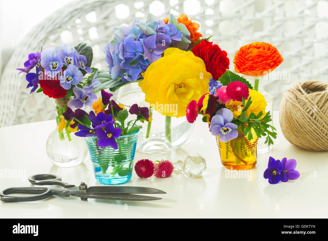 Colorful cut flowers Stock Photo - Alamy