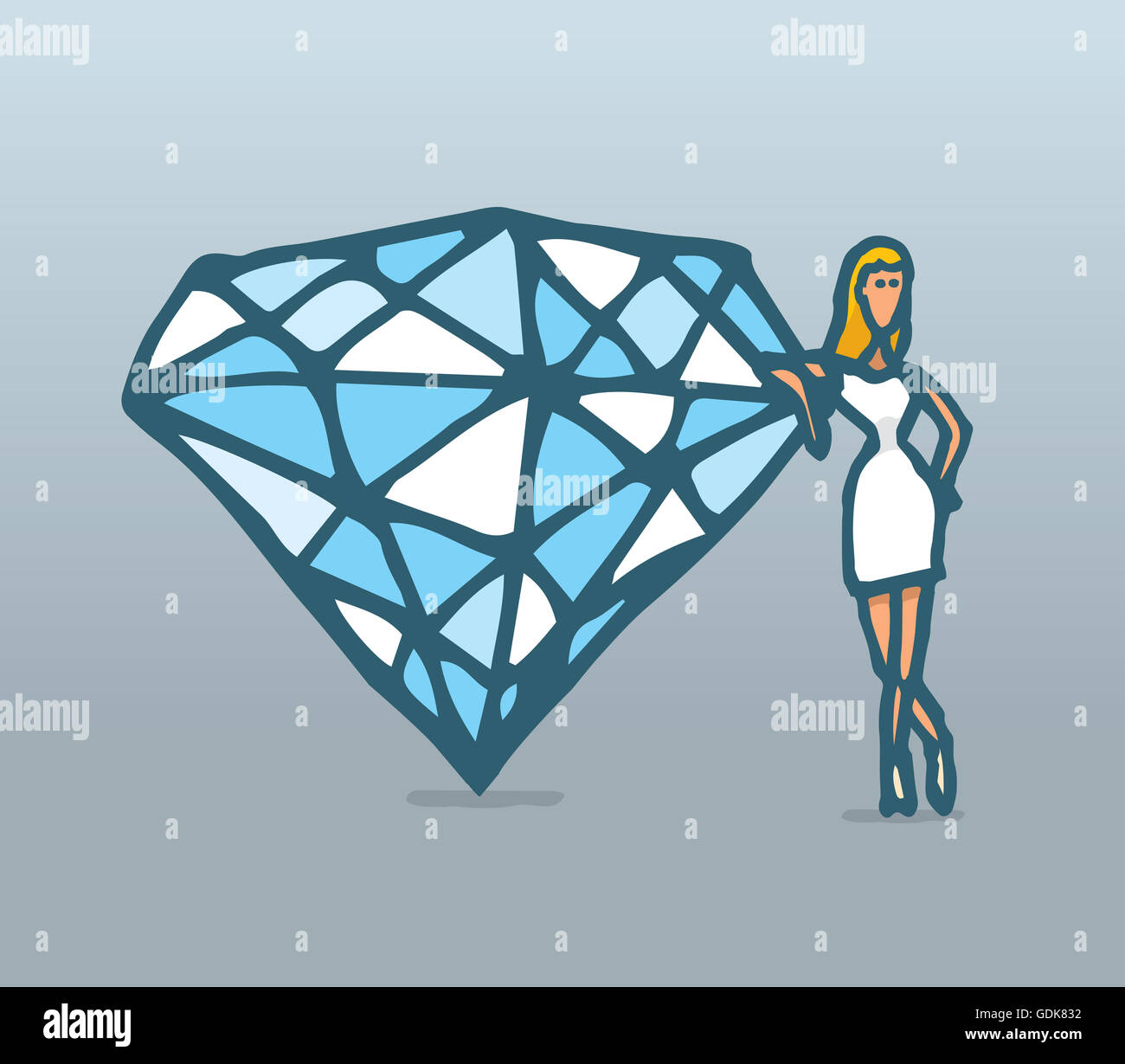 Cartoon diamond hi-res stock photography and images - Alamy