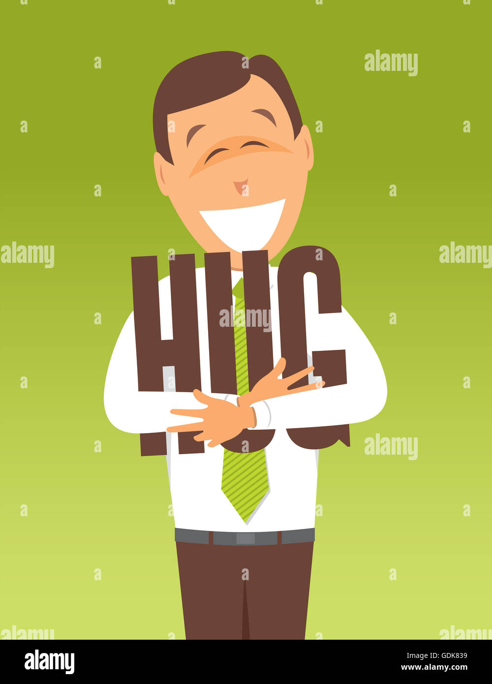 Cartoon hug hi-res stock photography and images - Alamy